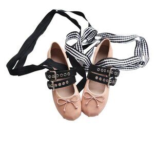 Kaitlyn Pan | Shoes | Nwt Kaitlyn Pan Rina Buckled Lace Up Ballet Flats ...
